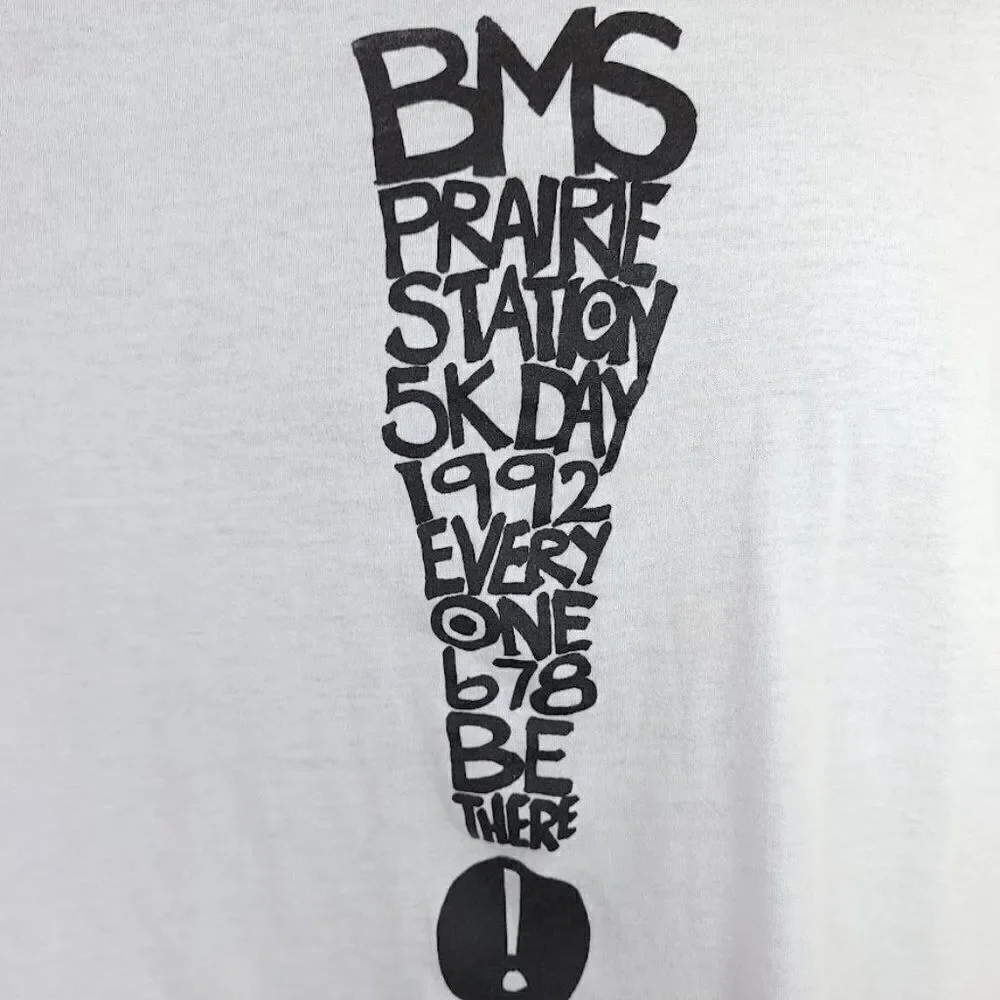 Vintage | Shirts | Bms Prairie Station 5k T Shirt Vintage 9s Fun Run ...